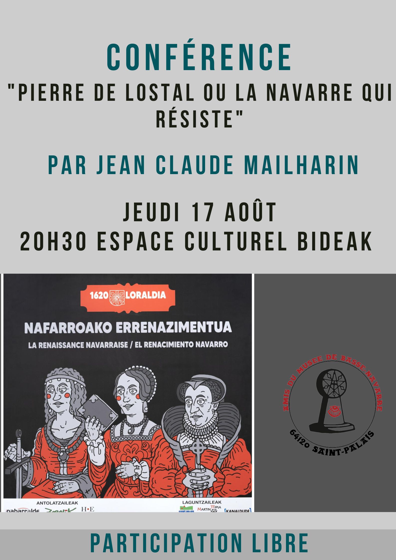 Conférence "Pierre de Lostal ou la Navarre qui résiste" le jeudi 17 ...